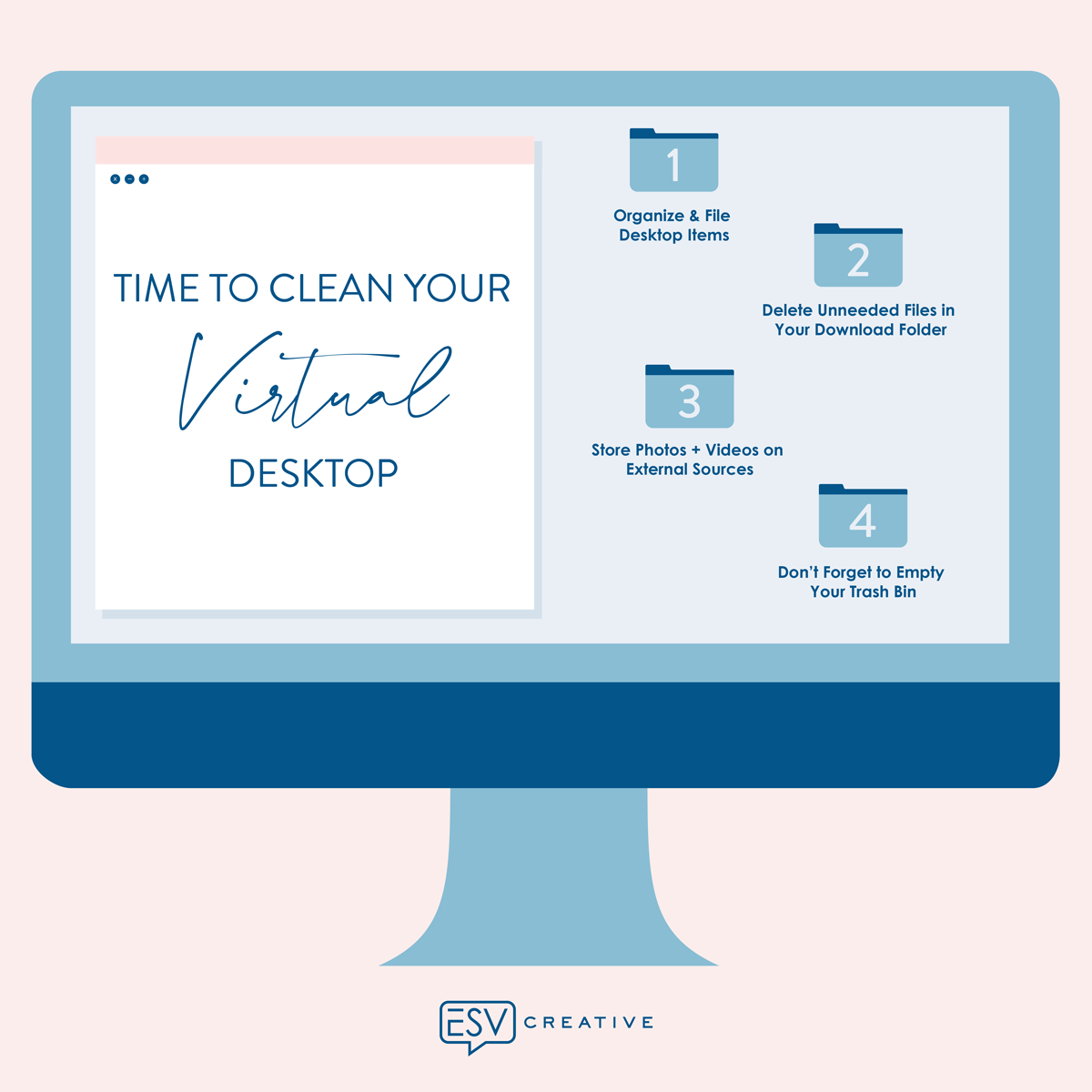 4 ways to clean your virtual desktop | ESV Creative